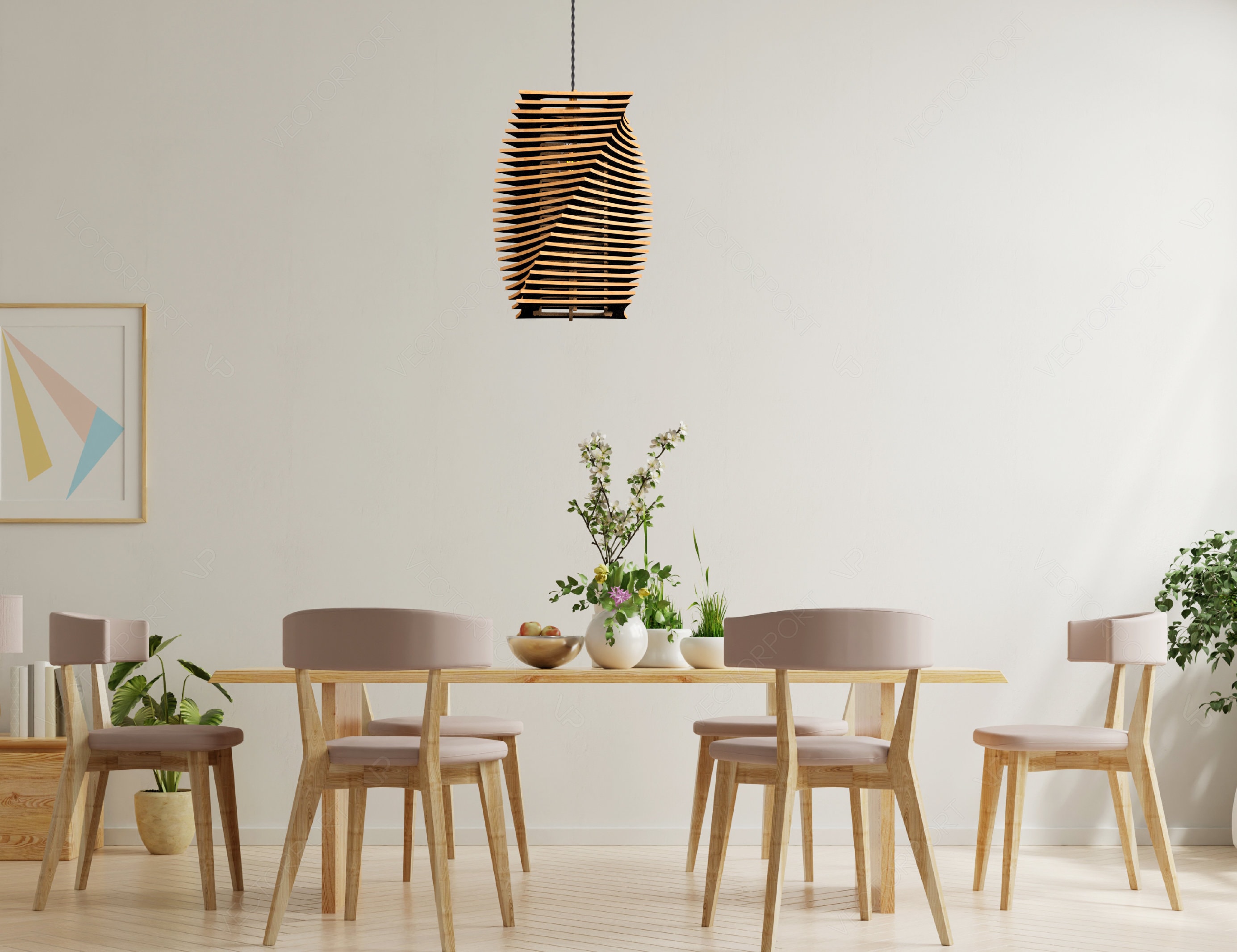 Twist Box Creative Modern Wood Pendant Light Chandelier Lamp - Etsy