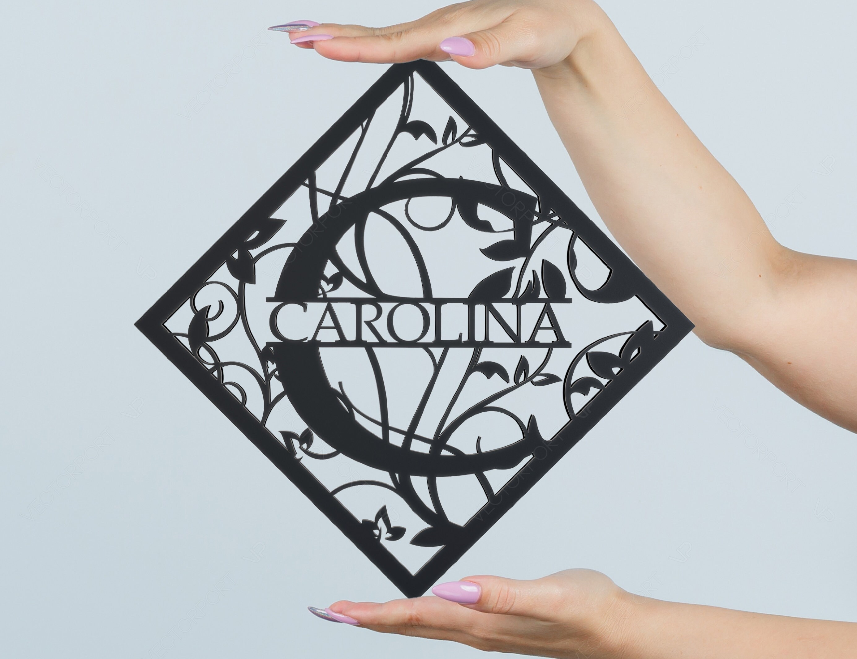 Floral Rhombus Frame Split Monogram Sign Flowers Letters - Etsy