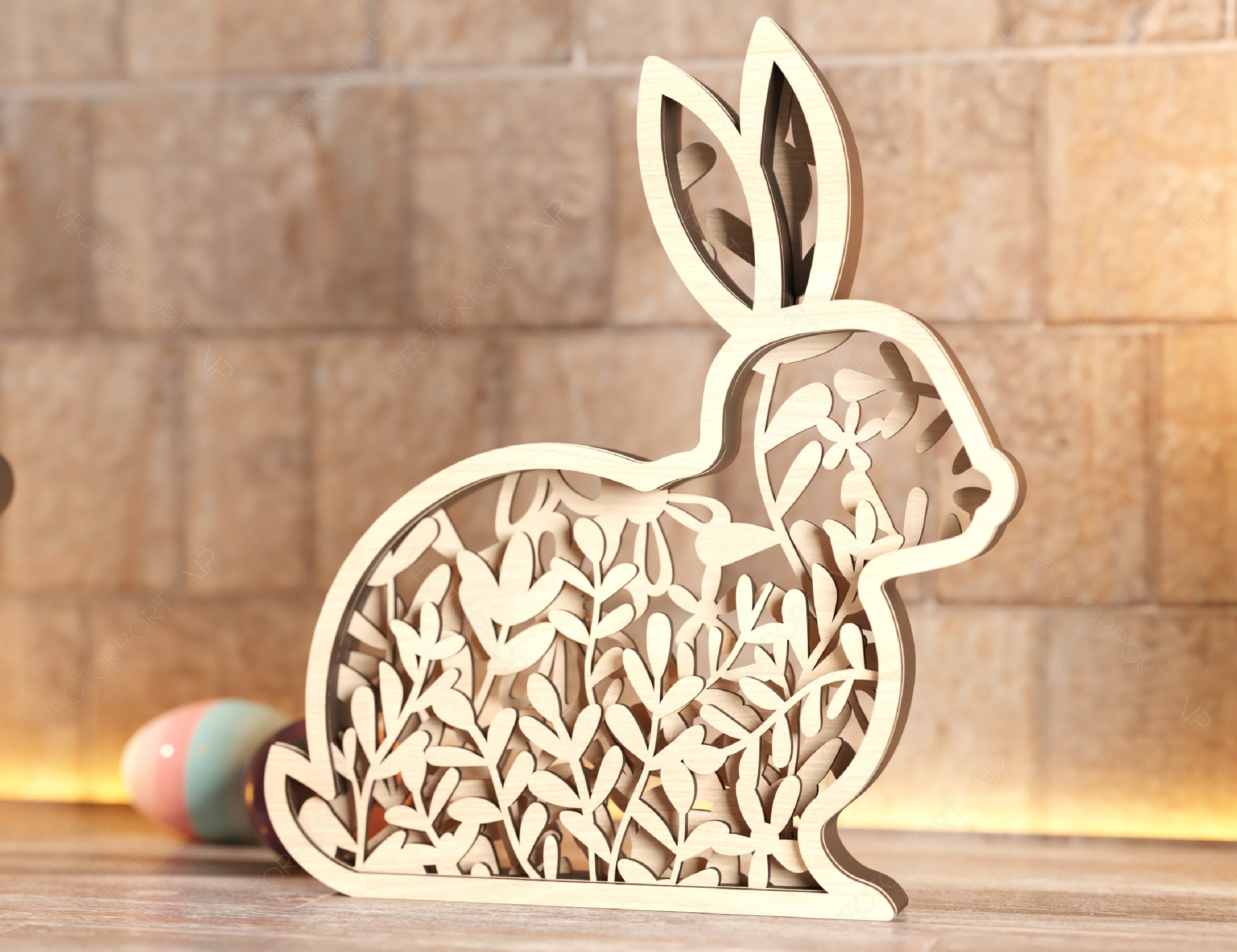Multi Layer Easter Laser Cut Files Rabbits SVG Layered Bundle - Etsy