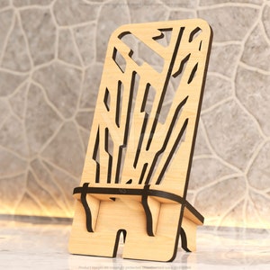 Laser Cut Wooden Mobile Phone Stand Cell Phone Holder Digital Download ...