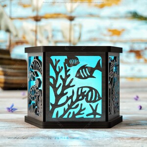 Ocean Serenity: 3D Underwater Laser Cut Lantern With Dolphins, Sea ...