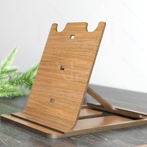 Laser Cut Wooden Tablet Stand Flexible Tablet Holder 6-10 in Digital ...