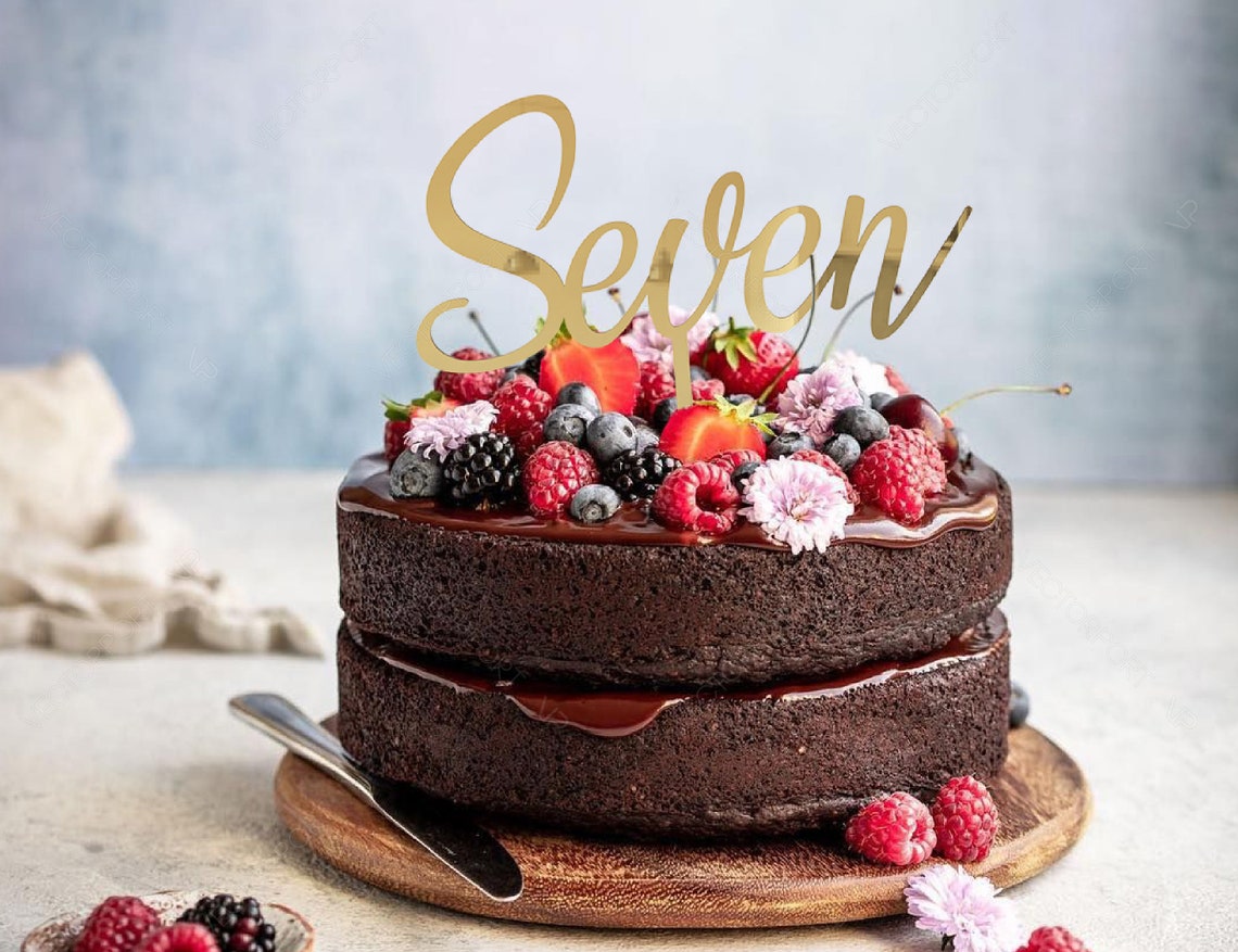 Ornate Staked Numbers Wedding Cake Topper Birthday Laser Cut - Etsy