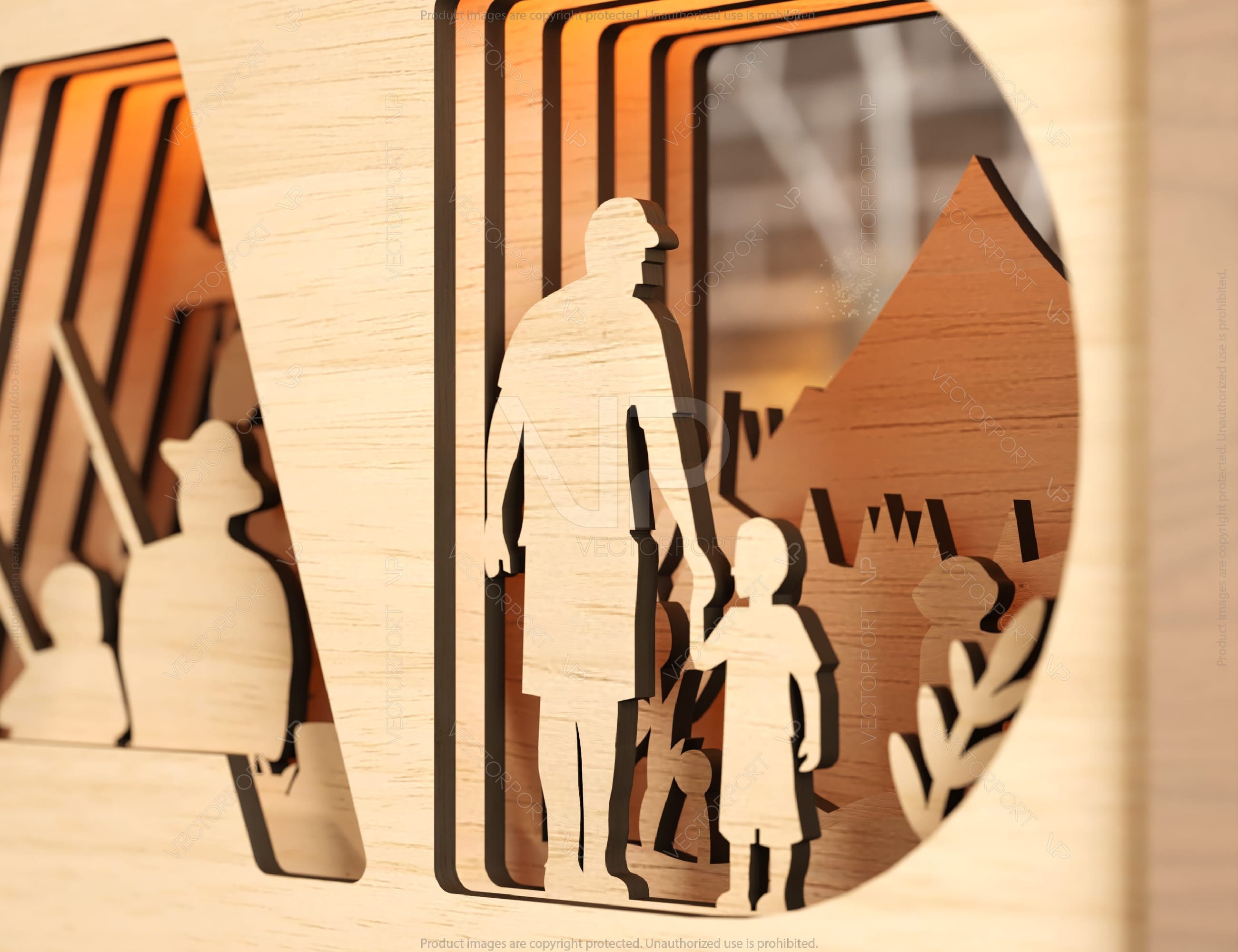 Multilayer Standing Dad and Son 3D Happy Father’s Day Gift for Dad ...