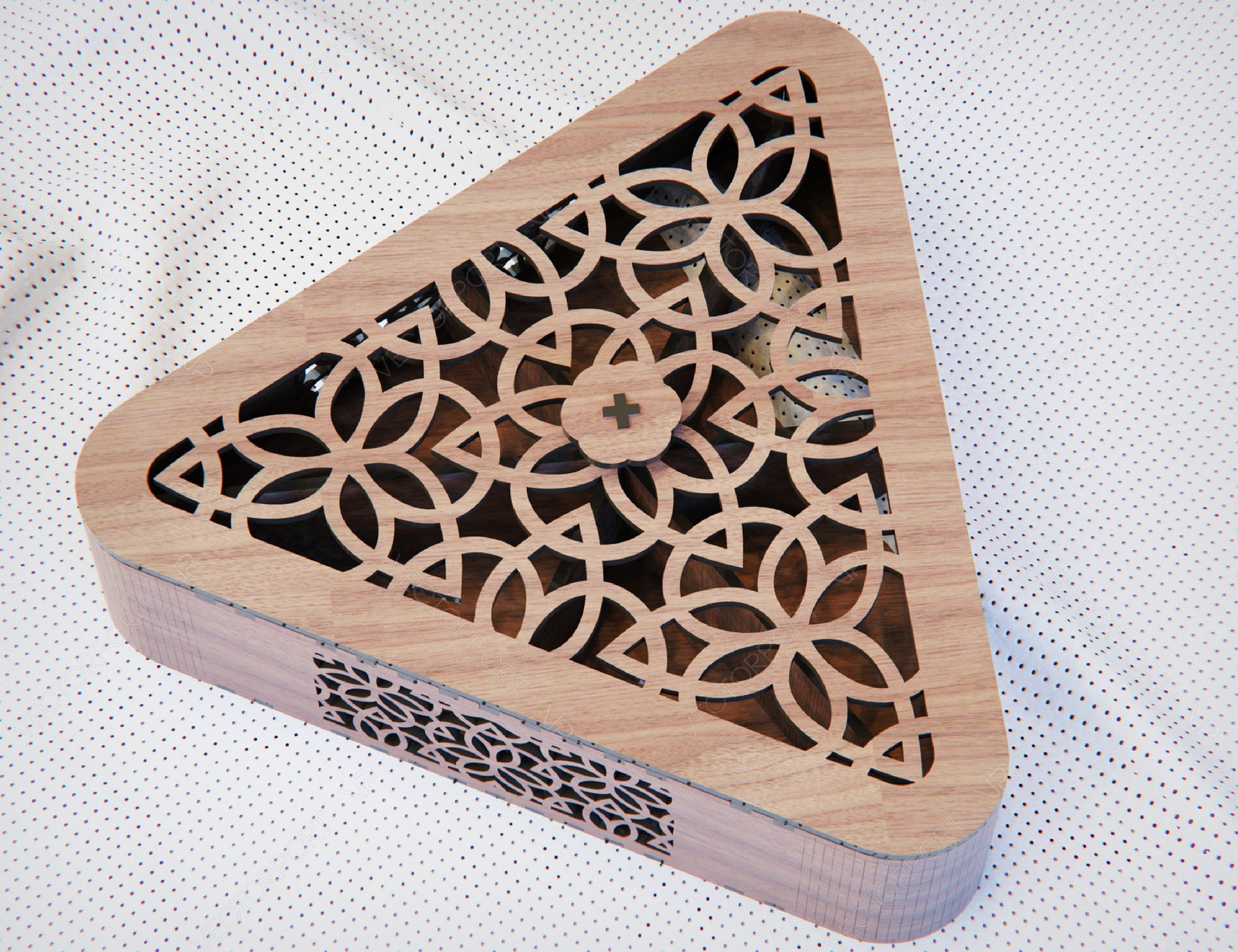 Lasercut File Triangle Wooden Gift Box Serving Wedding Candy - Etsy