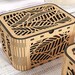 Decorative Wooden Box With Flowers & Leaves Pattern Laser Cut Jeweler ...