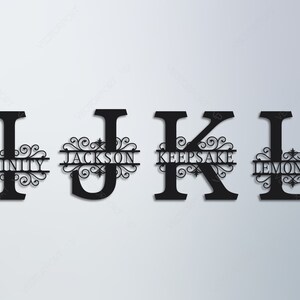 Split Regal Monogram Alphabet Letters Laser Cut Files Digital Download ...