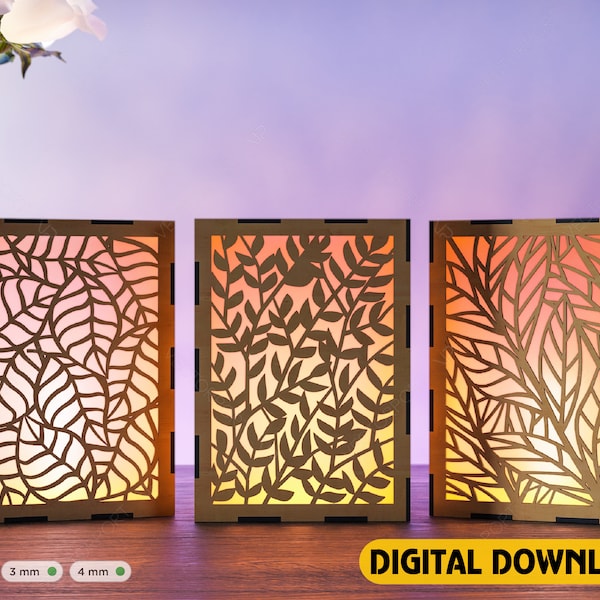 Laser Cut Lamp Leaves - Etsy