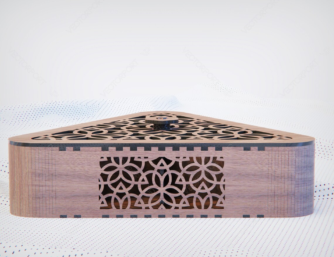 Lasercut File Triangle Wooden Gift Box Serving Wedding Candy | Etsy