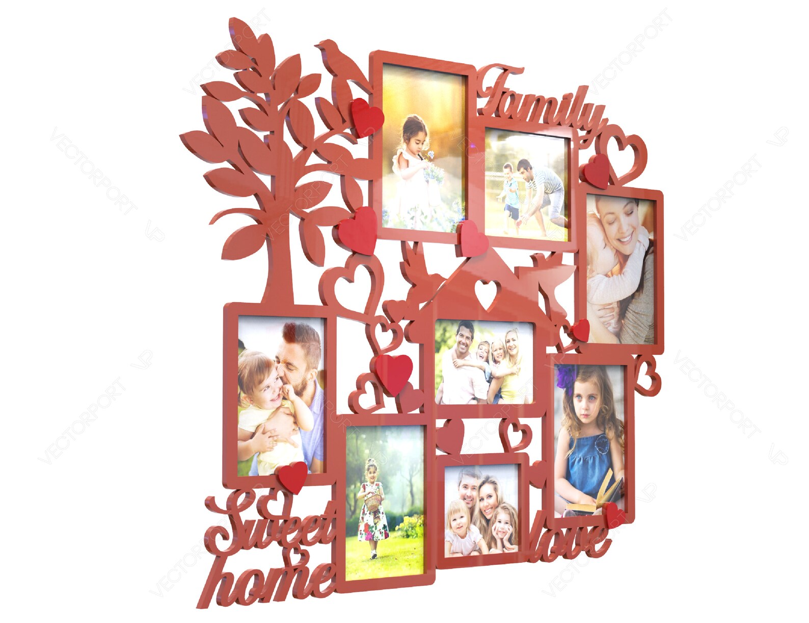 Laser Cut Family Tree and Home Photo Frame With Birds Diy - Etsy