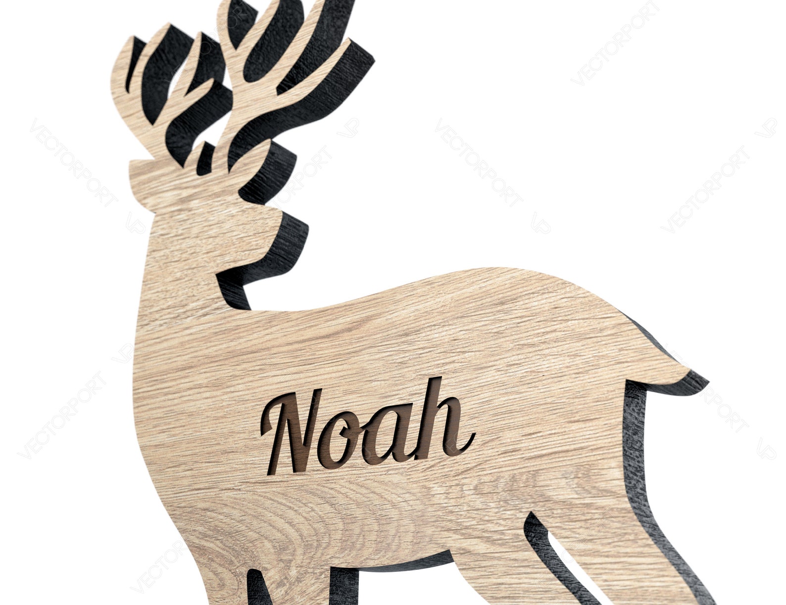 Christmas Standing Reindeer Personalized Decorations Place 1/4 - Etsy
