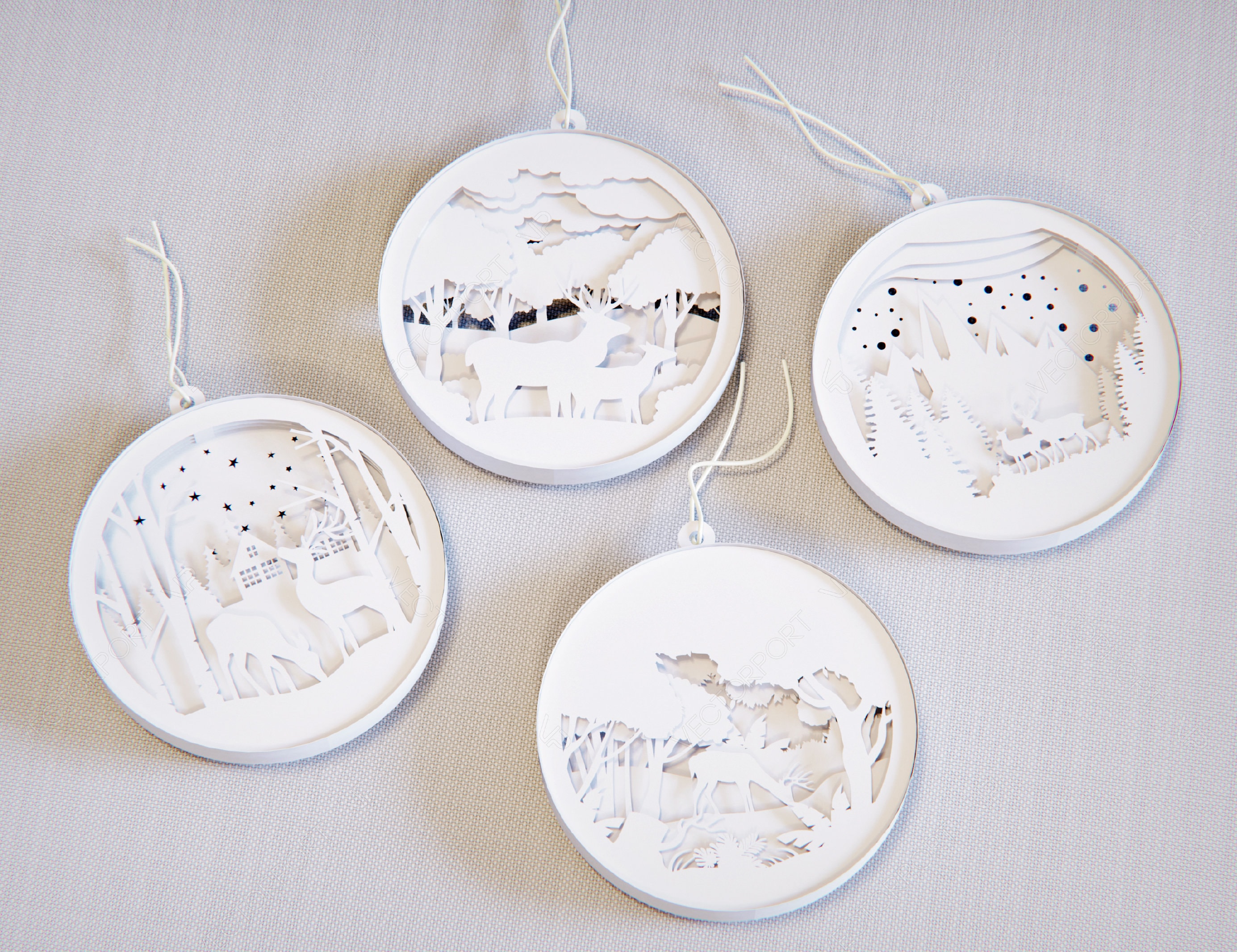 Christmas Balls Tree Decorations Craft Hanging Bauble Paper - Etsy