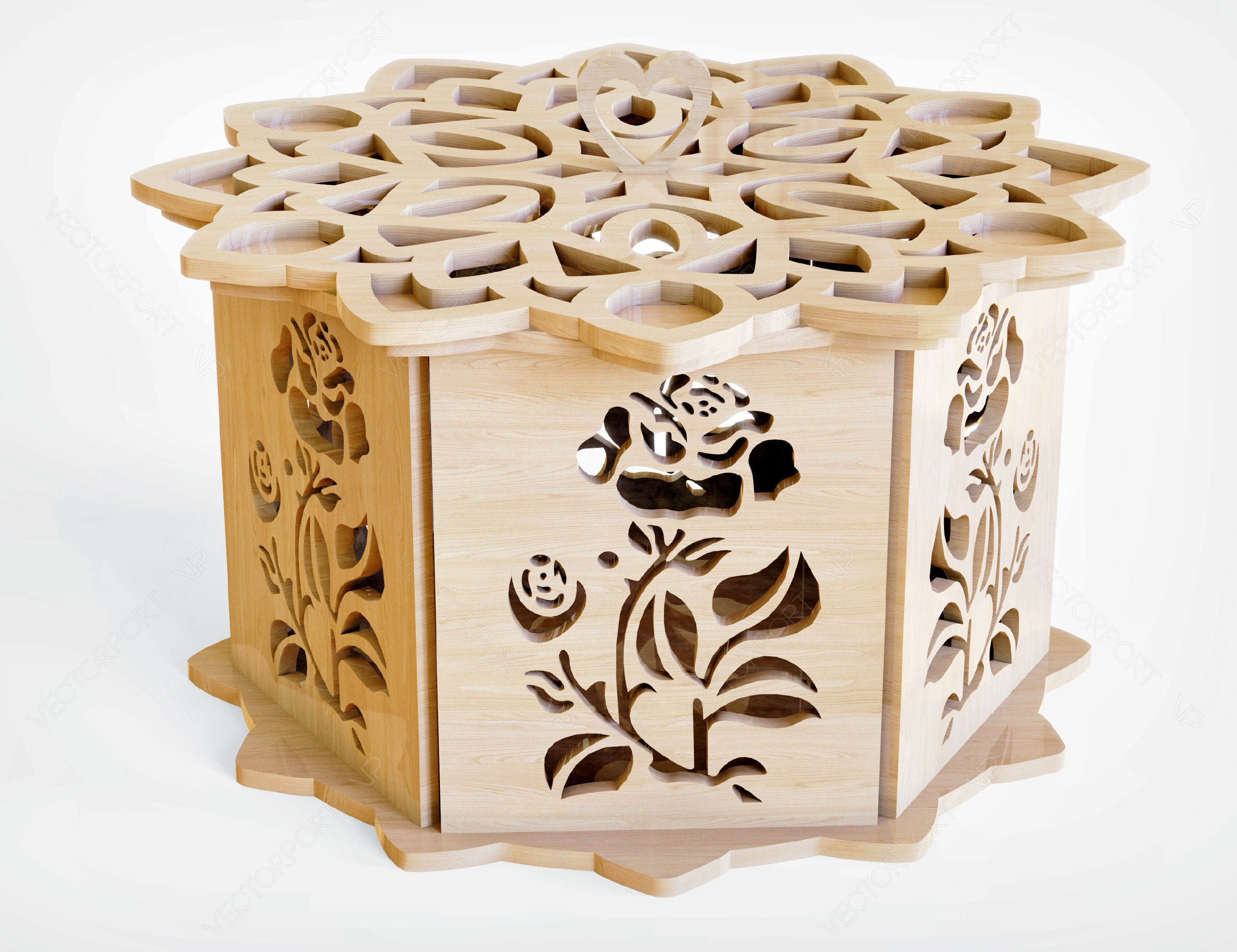 Laser Cut Decorative Wooden Gift Box Laser Cut Jeweler Case - Etsy