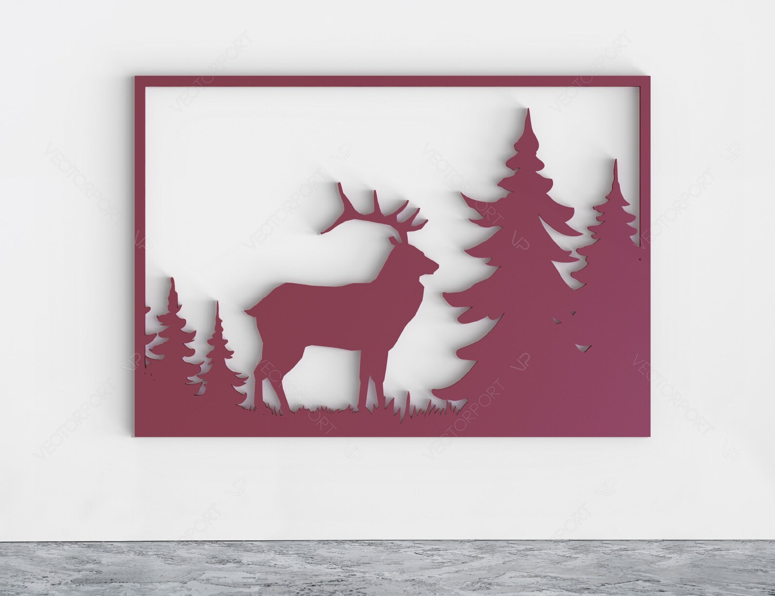 6 Wildlife Scenes With Animals 3D Models and Vector Files. - Etsy