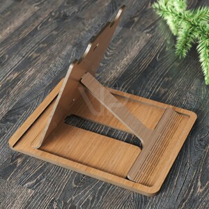 Laser Cut Wooden Tablet Stand Flexible Tablet Holder 6-10 in Digital ...