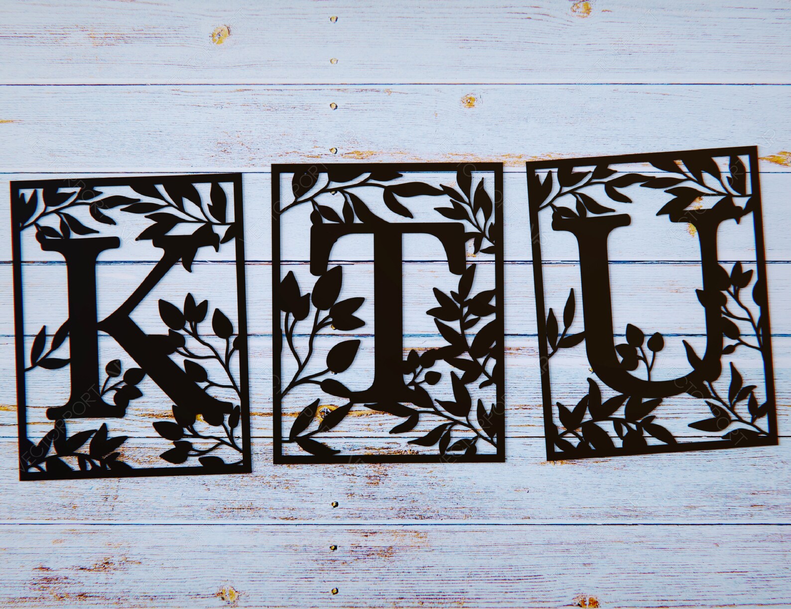 Spring in Bloom Floral Frame Monogram Alphabet Letters Vector | Etsy