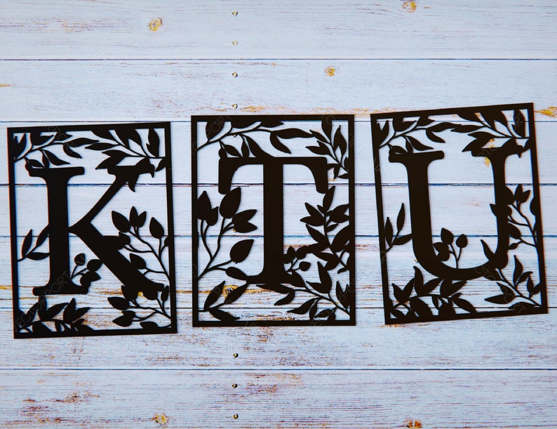 Spring in Bloom Floral Frame Monogram Alphabet Letters Vector - Etsy