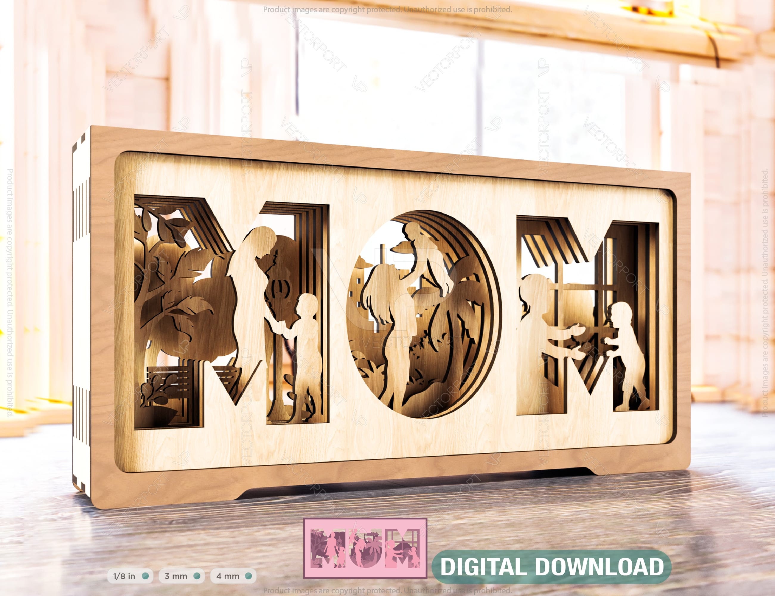 Mom and Son Multilayer Standing Shape Happy Mother’s Day Gift for Mom ...