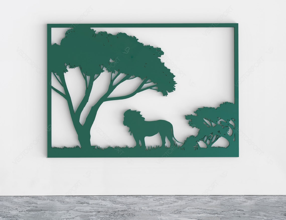 6 Wildlife Scenes With Animals 3D Models and Vector Files. - Etsy