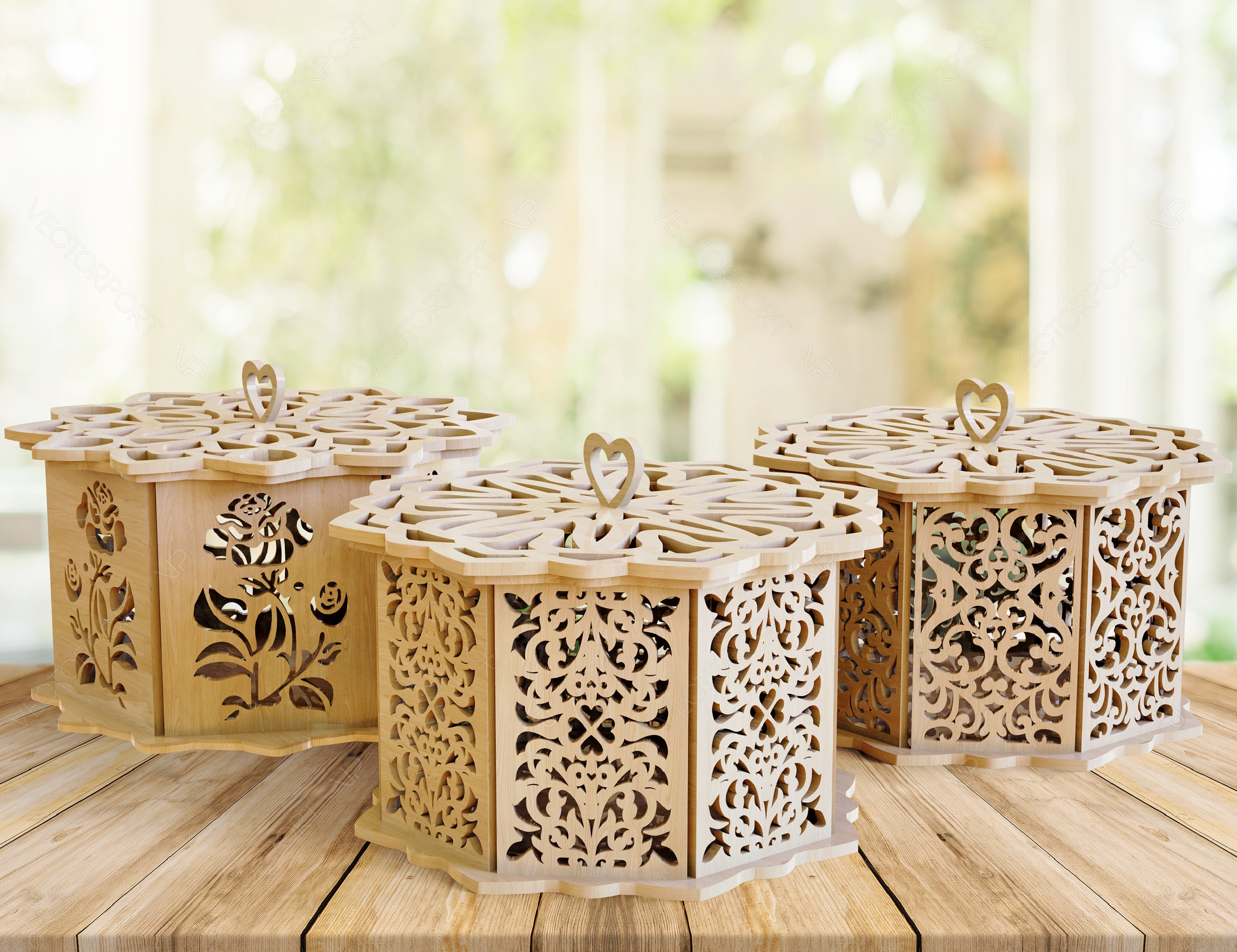Laser Cut Decorative Wooden Gift Box Laser Cut Jeweler Case - Etsy
