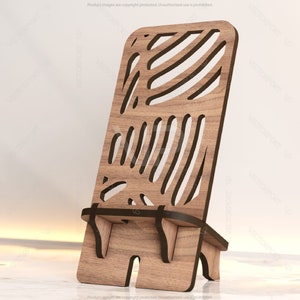 Laser Cut Wooden Mobile Phone Stand Cell Phone Holder Digital Download ...