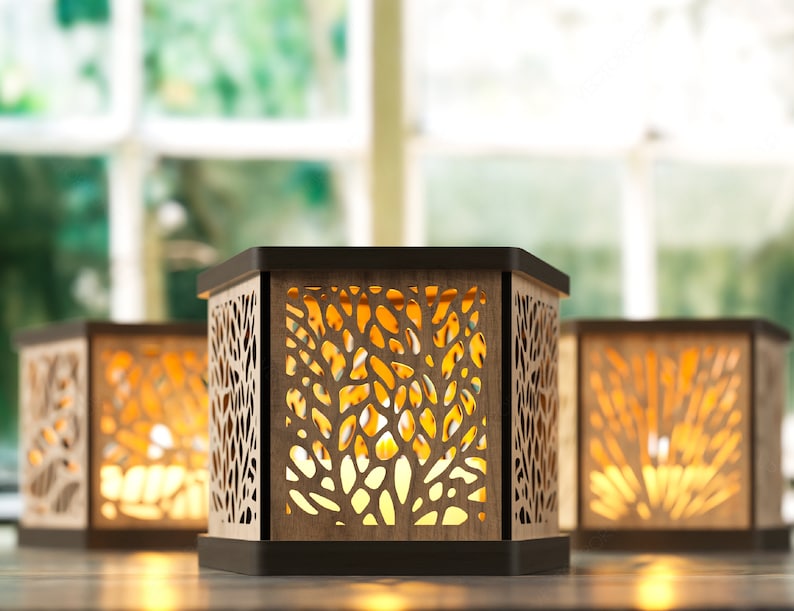 Candle Holder Laser Cut Lamp Plywood Tea Light Lantern Votive - Etsy