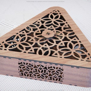 Lasercut File Triangle Wooden Gift Box Serving Wedding Candy Svg Laser ...