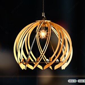 Wood Modern Hanging Round Chandelier Lamp Shade Pendant Light - Etsy