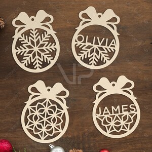 Personalized Name Christmas Ornaments Custom Baubles Set Tree ...