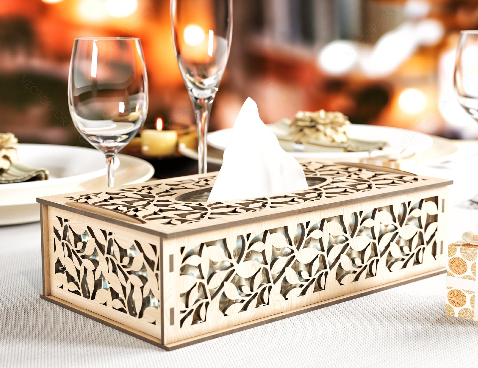 Decorative Laser Cut Tissue Box Heart Shape Tabletop Wooden - Etsy