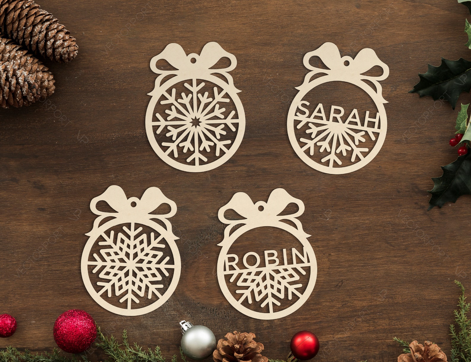 Personalized Name Christmas Ornaments Custom Baubles Set Tree - Etsy