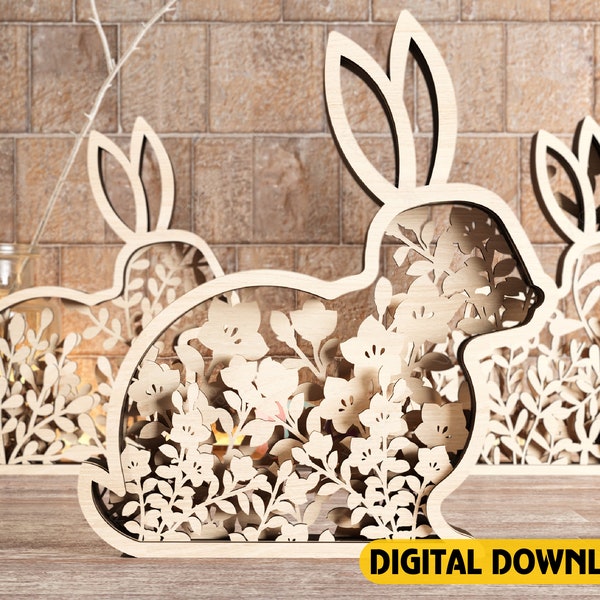 Laser Cut Rabbit - Etsy