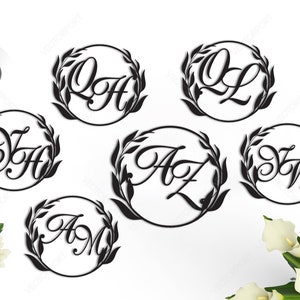 All Two Letter Combination Monogram Alphabet Letters Digital - Etsy