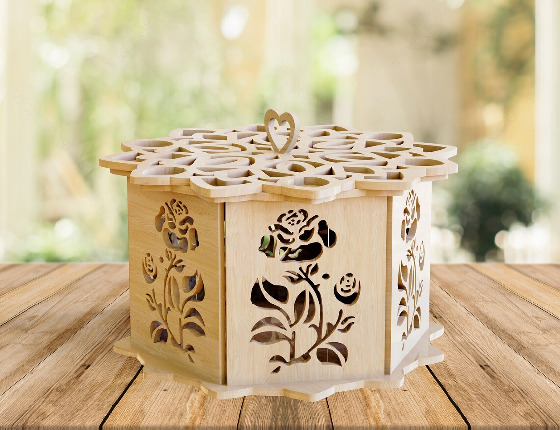 Laser Cut Decorative Wooden Gift Box Laser Cut Jeweler Case - Etsy