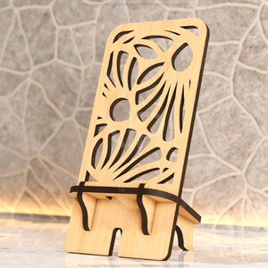 Laser Cut Wooden Mobile Phone Stand Cell Phone Holder Digital Download ...