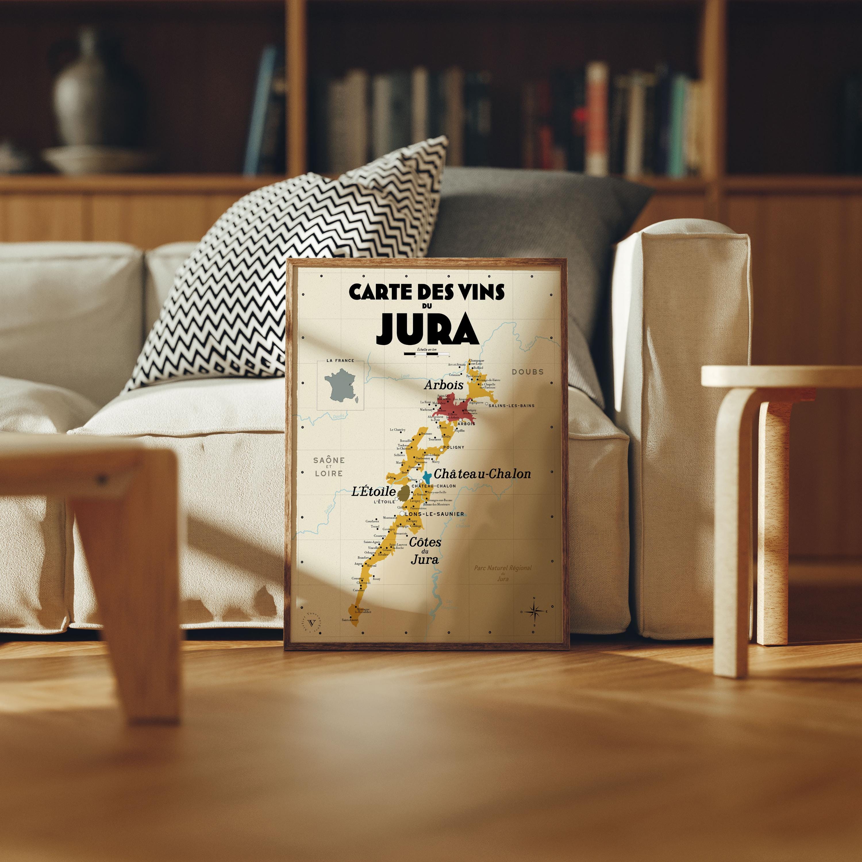 Jura Wine Map - 30x40cm Poster - Gift Idea for Wine Lovers - Etsy