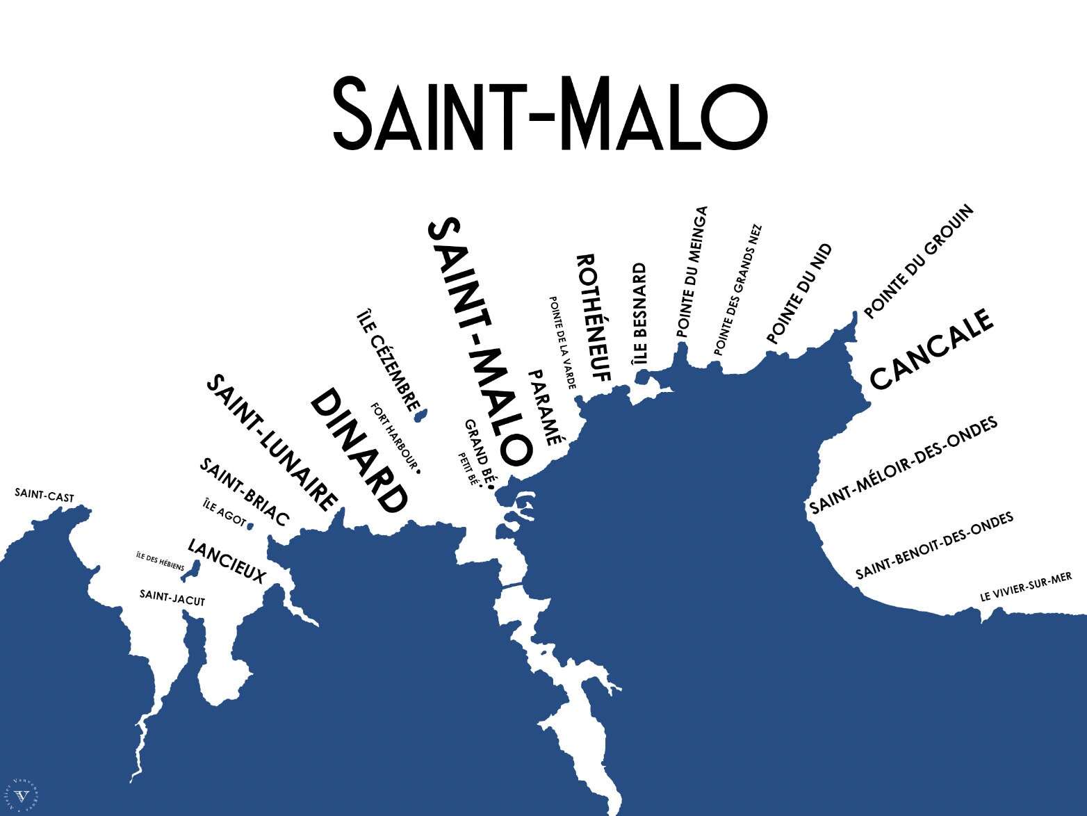 Saint Malo Map Poster 30x40 Cm Gift Idea for Saint Malo Lovers - Etsy UK