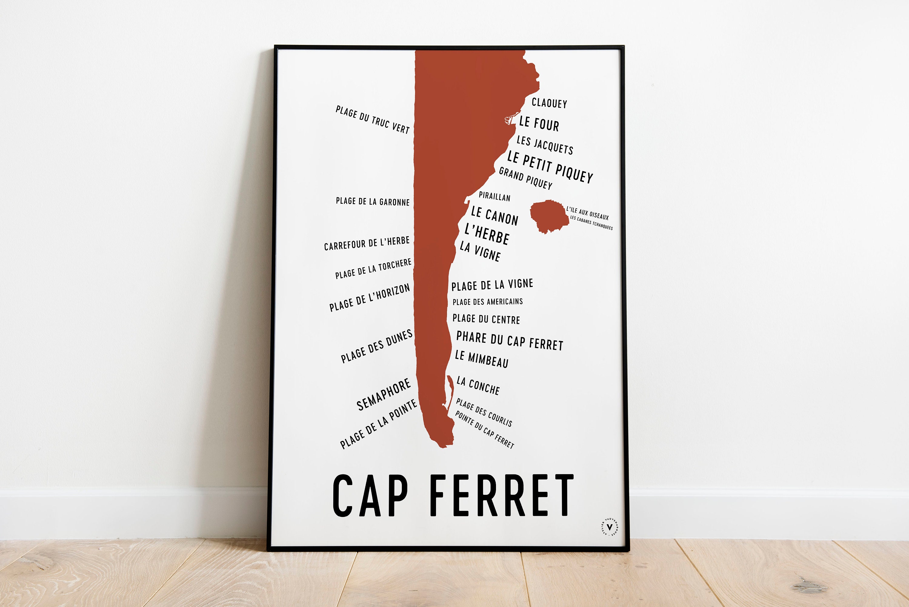 Map of Cap Ferret Poster 30x40 Cm Decoration Idea for - Etsy Ireland