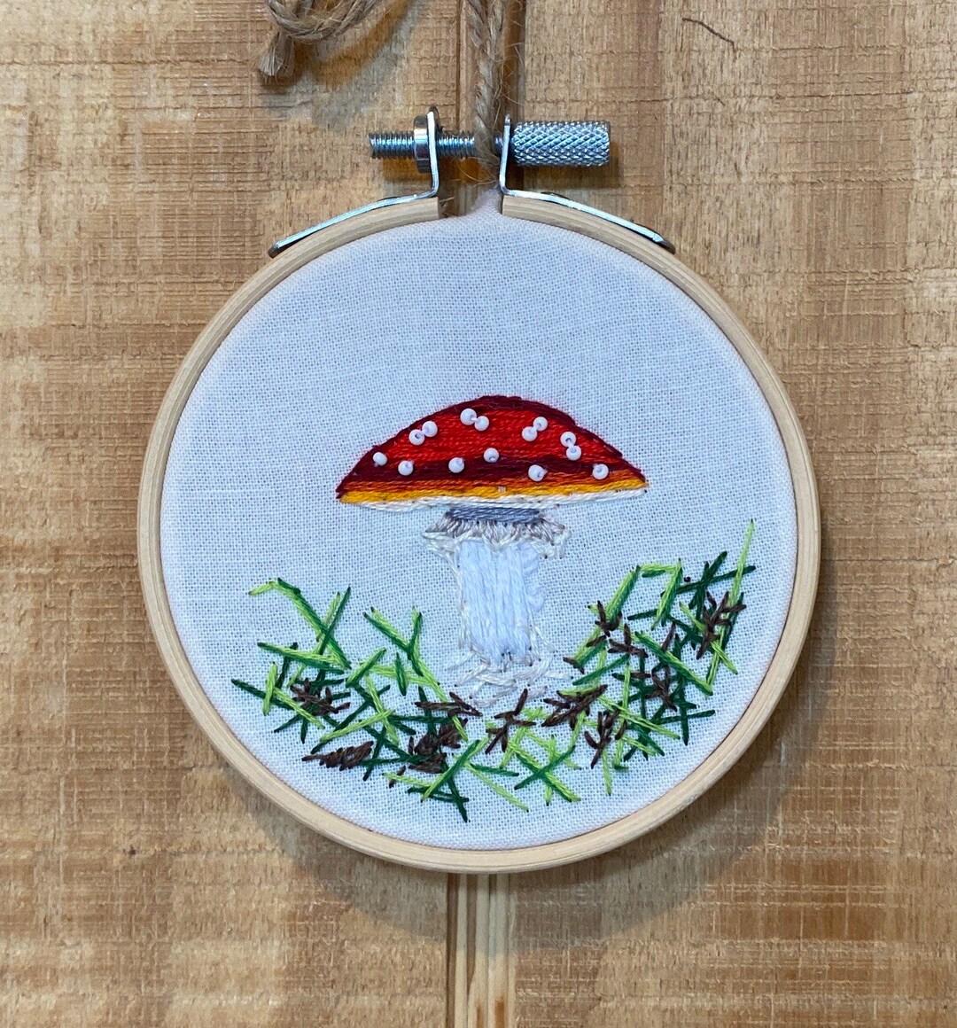 Handmade Embroidered Mushroom - Etsy