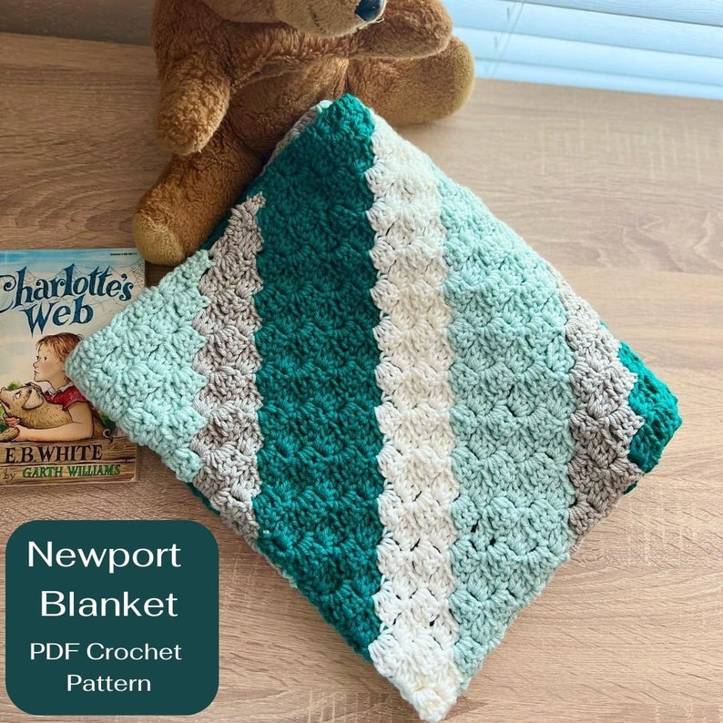 CROCHET Pattern-newport Stripe Blanket, Corner to Corner Crochet, C2C ...