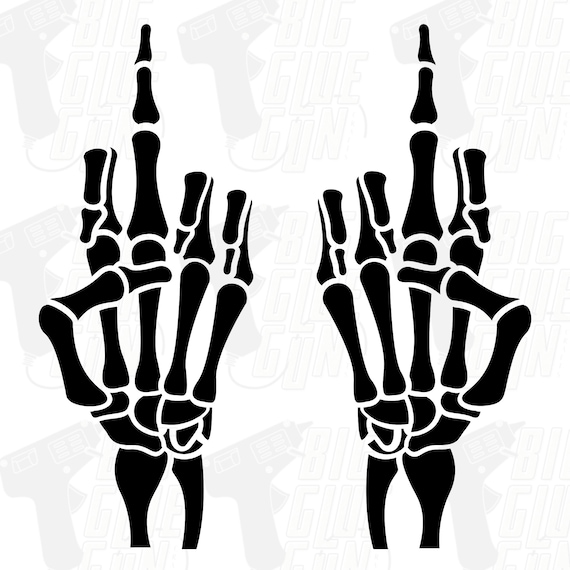 Skeleton Hands Flip Off Flip the Bird Middle Finger Upsvg - Etsy