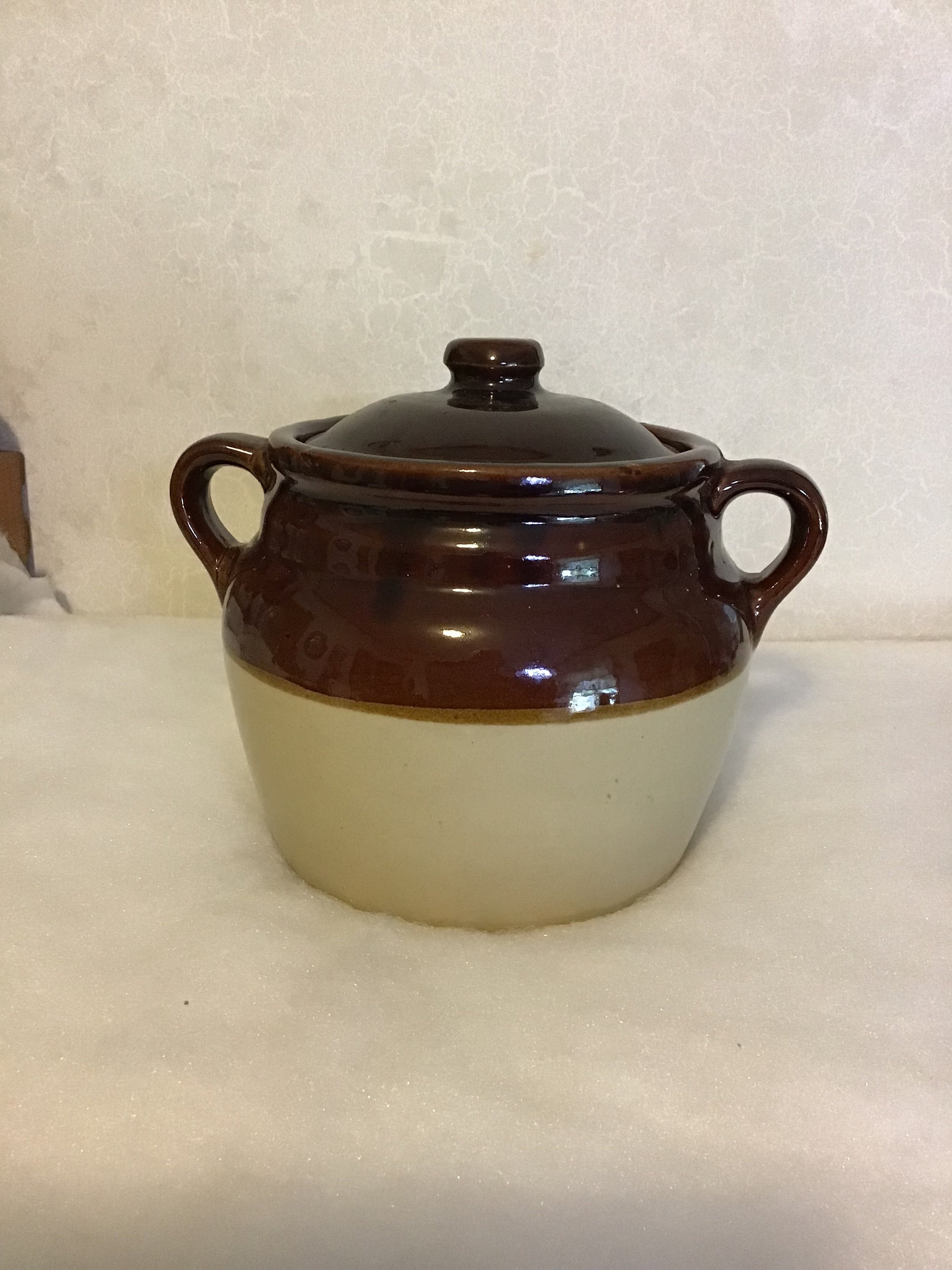 Vintage Western Stoneware Bean Pot - Etsy