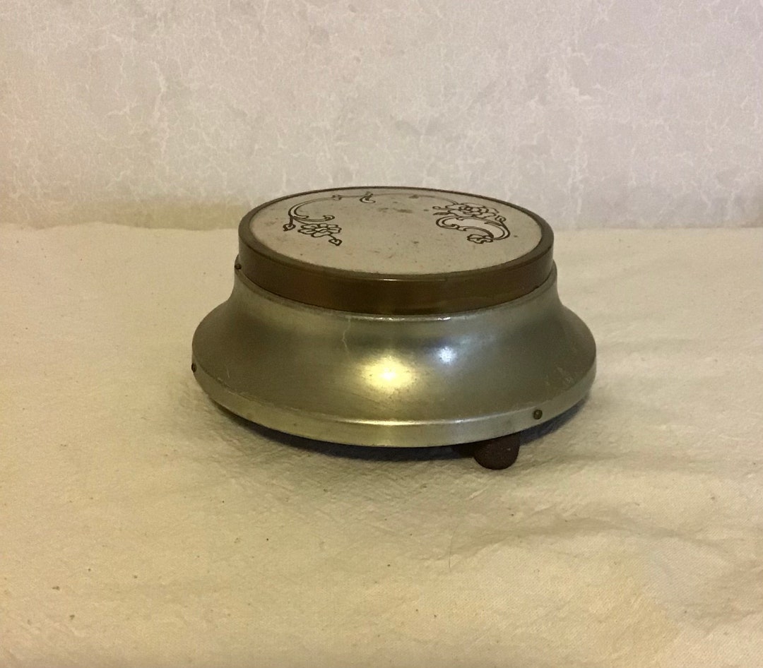 Vintage Musical Powder Puff Box - Etsy