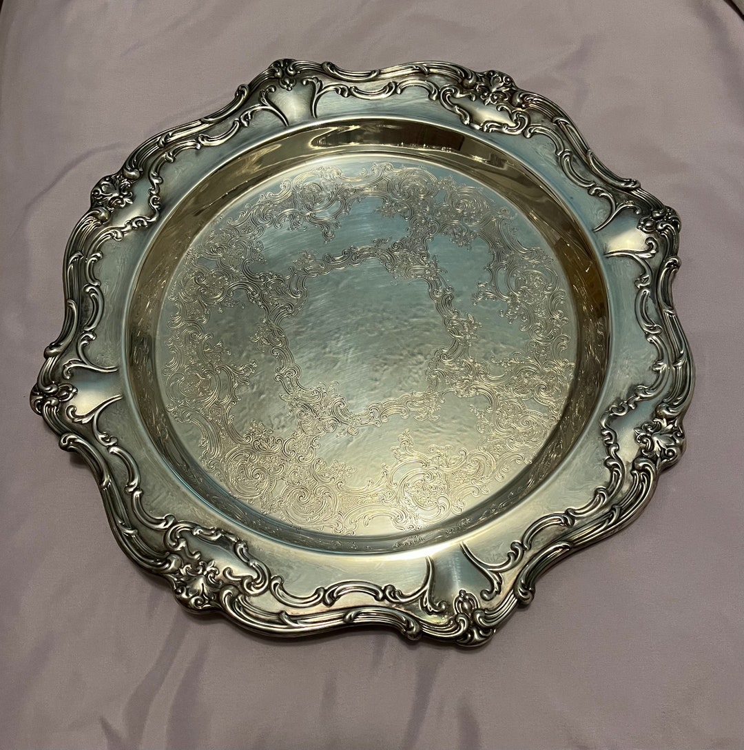 Vintage Gorham Silver Plate Tray 15" - Etsy