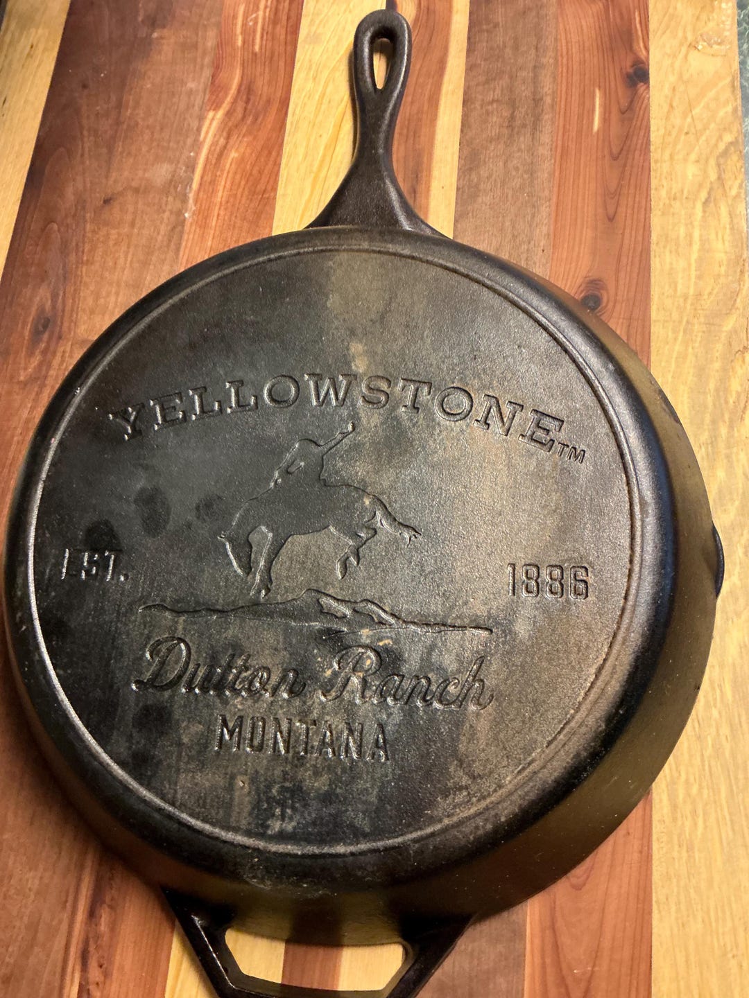 Yellowstone Dutton Ranch Montana 13.25” Cast Iron Skillet Lodge - Etsy