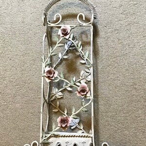 Vintage Tole Pink Roses Wine Rack - Etsy