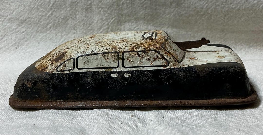 Vintage 1950s Argo Tin Free Wheeling Police Car - Etsy
