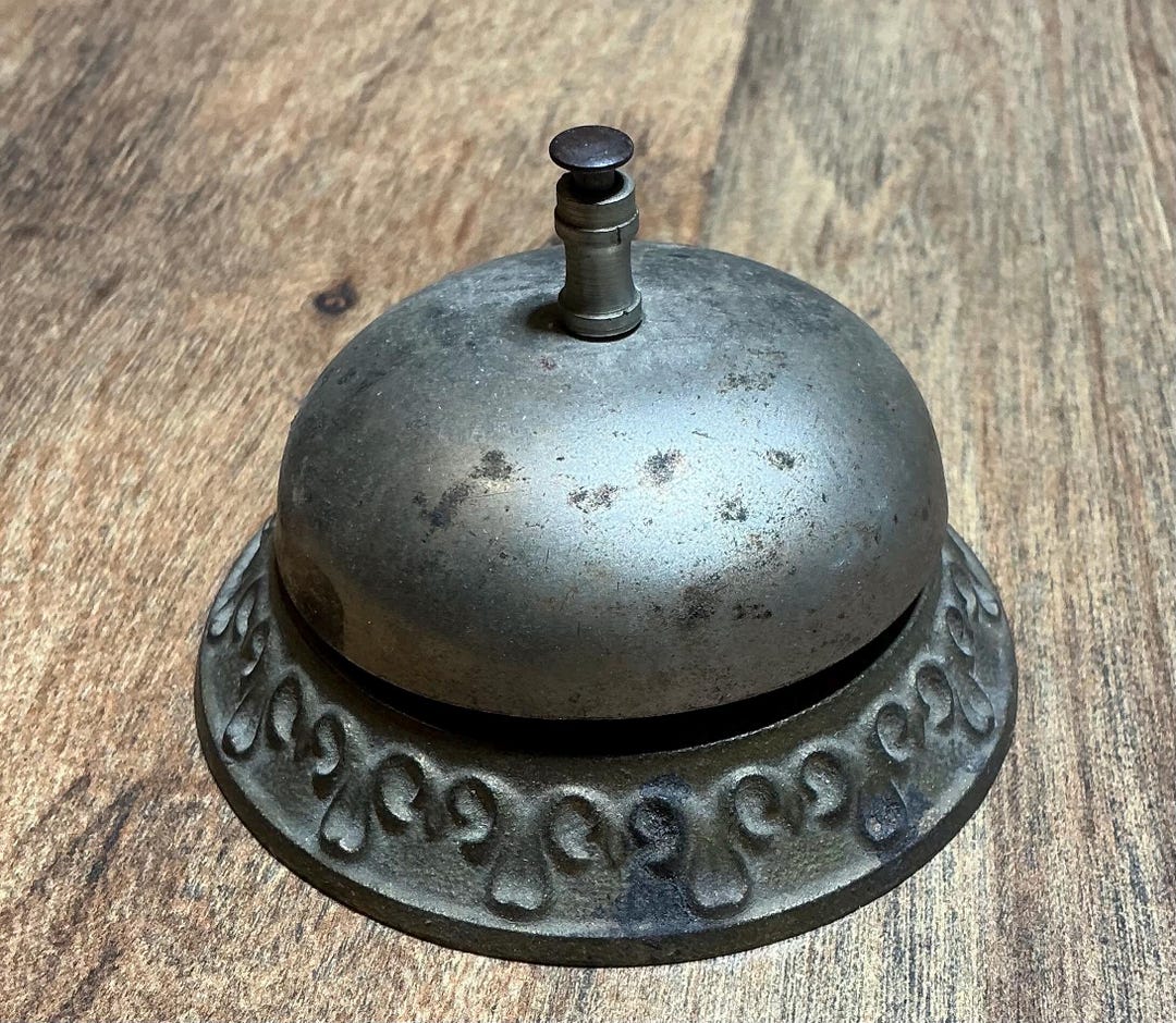 Vintage Service Desk Bell Antique Hotel Desk Bell - Etsy