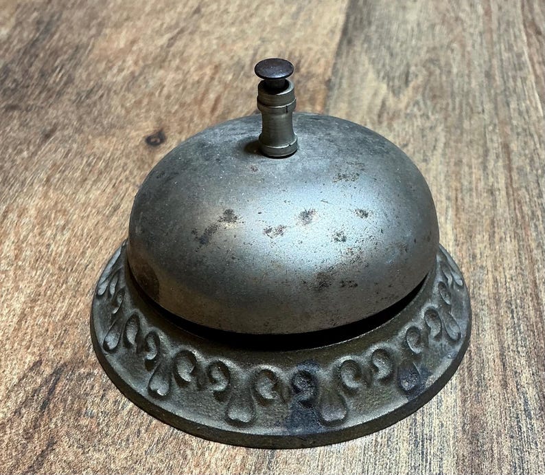 Vintage Service Desk Bell Antique Hotel Desk Bell - Etsy