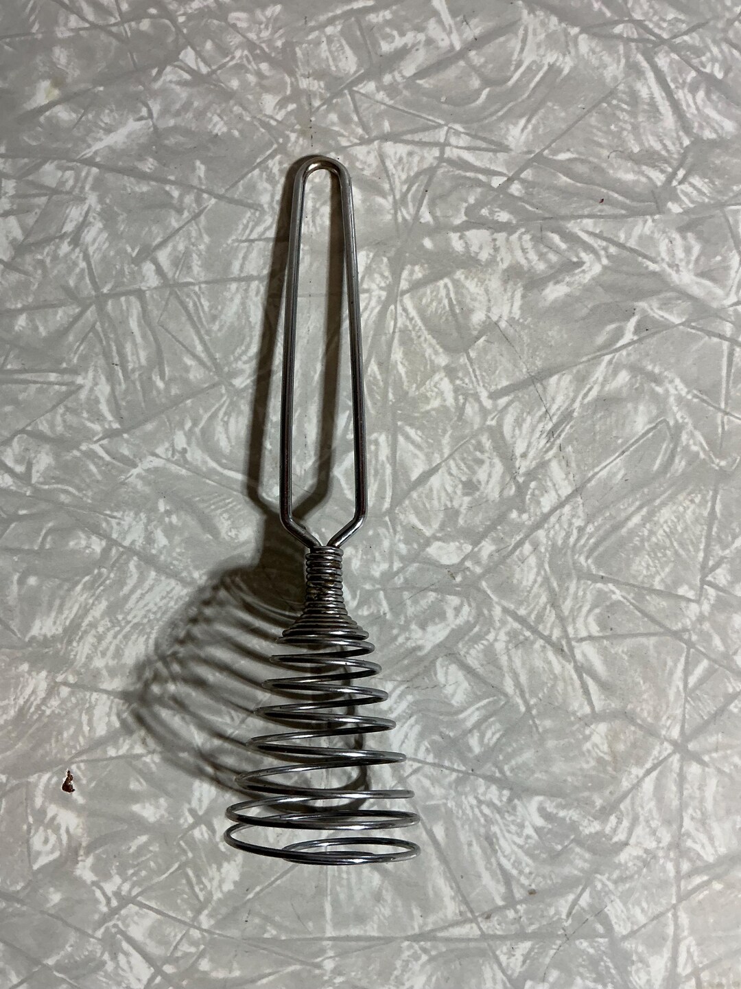 Antique Vintage Wire Whisk Coil Metal Egg Beater Kitchen Utensil Tool ...